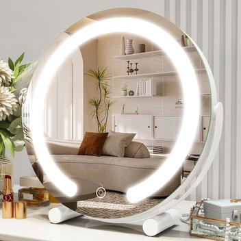 Espelho de maquiagem ROLOVE Vanity Mirror with lights 30cm branco - Espelho Decorativo ...