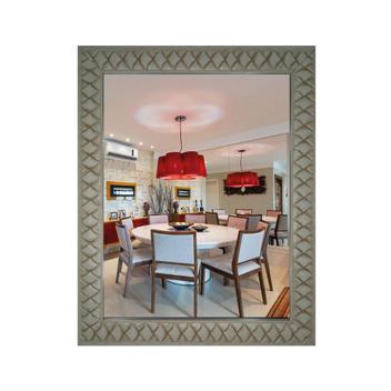 Espelho Decorativo Com Moldura Em Madeira 36x46cm Retangular Imagem Nítida - Ric regis - Espelho ...