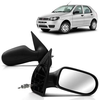 Espelho Retrovisor Palio 2008 2009 2010 4 Portas Controle Interno Lado ...