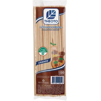 Espeto Madeira 18Cmx3Mm Com 100 Unidades - Planeta Criança - Espeto ...