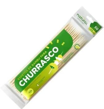Espeto Para Churrasco De Bambu 25CM com 50Unid-Natural - Espeto ...