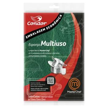 Esponja Multiuso Condor 4 Unidades - Esponja Dupla Face / Multiuso ...