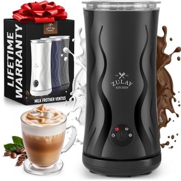 Espumador e vaporizador de leite Zulay 4 em 1 automático preto - Zulay ...
