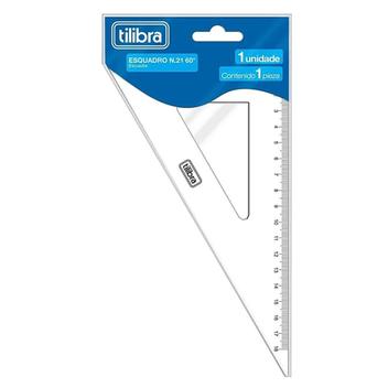Esquadro Escolar N.21 60 Graus Académie TILIBRA - Esquadro Profissional ...