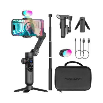 Estabilizador De Smartphone Combo AOCHUAN XPro Gimbal De Mão De 3 Eixos ...
