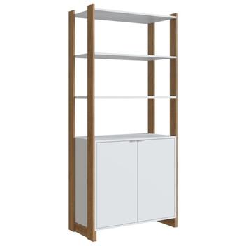 Estante Armario Multiuso 2 Portas e 4 Prateleiras Mell Branco EY202 ...