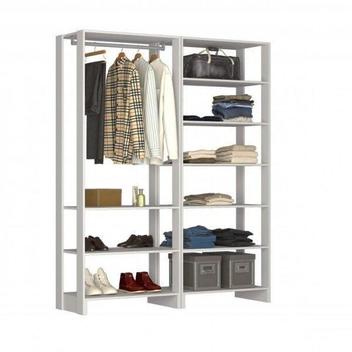 Estante Closet Yes 160cm com 9 Prateleiras - Branco - Nova Móbile ...