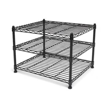 Estante De Aço Preta Com 3 Prateleiras Organizadora Ajustável 48x60x42 ...