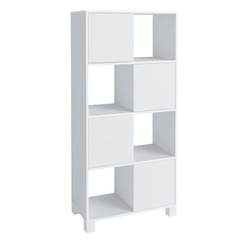 Estante Home Office 4 Portas 4 Nichos Mobile Wally Branco - Artany ...