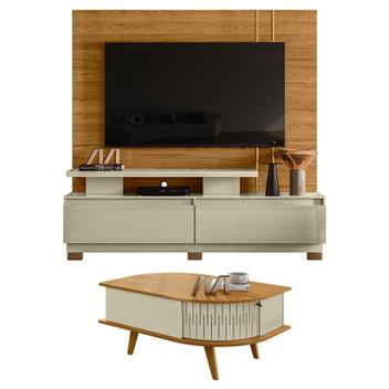 Estante Home Theater New Apolo com Pés com Mesa de Centro Indianápolis ...