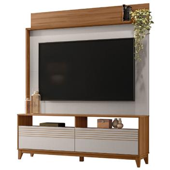 Estante Home Theater Para TV Até 70 Polegadas 1,60m Granada Madeirado / Off White Notável - Home ...