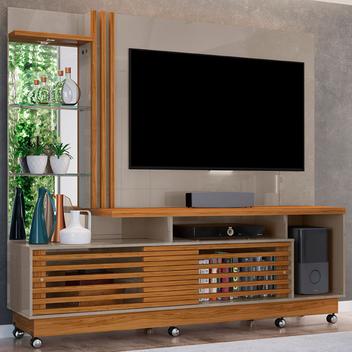 Estante para TV Até 60 Polegadas Stock Plus 2 Portas 2 Prateleiras com ...