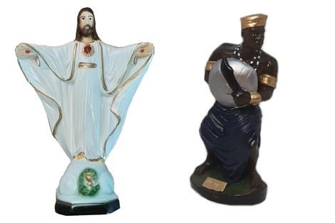 Estatueta Estátua Escultura Pai Oxalá E Orixá Ogum Umbanda Candomblé ...