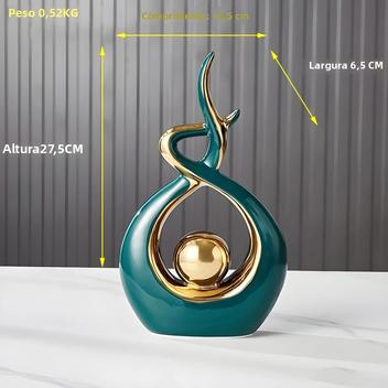 Estatuetas De Cerâmica Nórdica Para Sala De Estar, Ornamentos De Feng ...