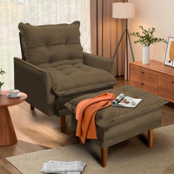 Estofado Poltrona Classic 01 Lug Plat - Hellen Estofados - Sala de Estar Completa - Magazine Luiza