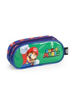 Estojo Escolar Infantil Super Mario Duplo 2 Ziper Verde/Azul - Luxcel ...