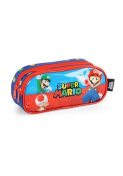 Estojo Escolar Super Mario Duplo 2 Divisórias Ziper- Luxcel - Estojo ...