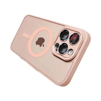 Estojo Fosco com Carregamento Sem Fio e Protetor de Lente para iPhone 15/14/13/12 Pro Max ...