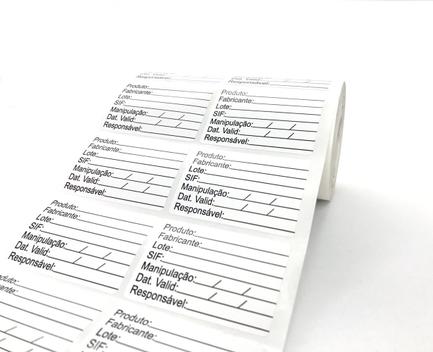 Etiqueta Adesiva Validade De Alimentos Anvisa Sif 60X40 mm BOPP 1000 ...