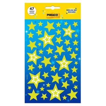 Etiqueta Adevisa Pimaco Pima Sticker Ades Decor estrela Brilha 1fl ...