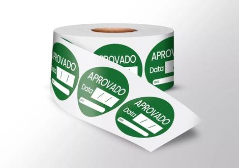 Etiqueta Selo De Produto Aprovado 40mm - RPrint Etiquetas - Etiquetas e ...