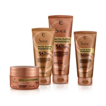 Eudora Kit Siàge Nutri Óleos Poderosos - Kit de Tratamento para Cabelos ...
