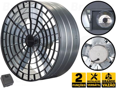 Exaustor De Parede Industrial Alta Vazão 50cm Com Reversão Ventisol ...