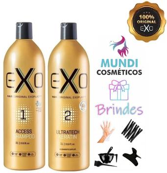 Exo Hair Alisamento Exoplastia Capilar 2x1000ML - Alisamento de Cabelo ...