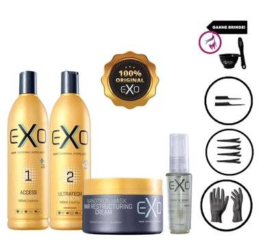 Exo Hair Kit Exoplastia Alisamento + Nanotron Mask - Kit de Tratamento ...