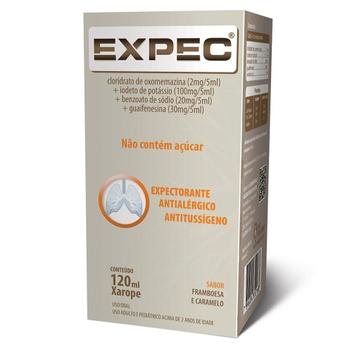 Expec 0,4mg/ml + 20mg/ml + 4mg/ml + 6mg/ml Xarope Frasco 120ml ...