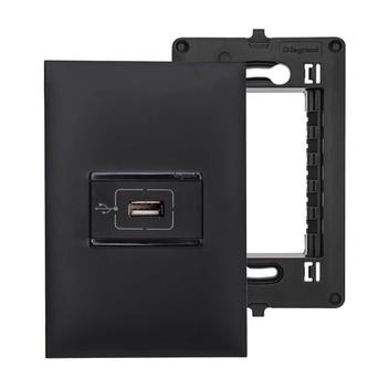 Extensão USB Parede Tomada de Dados Preta Pial Plus+ Legrand - Extensão ...