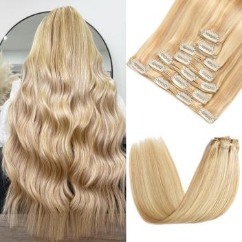 Extensões de cabelo Clip in Rimoss Real Human Hair 140 g 40 cm - Mega ...
