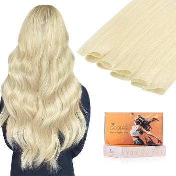 Extensões de cabelo DOORES Genius Wefts Human Hair 14cm 40g - Mega Hair ...