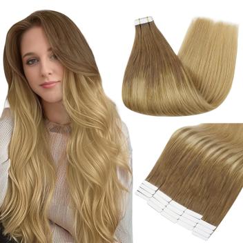 Extensões de cabelo Full Shine Tape em 18 cm de cabelo humano 50g ...