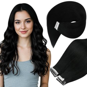 Extensões de Cabelo Humano Ve Sunny Tape in - 1 Jet Black - Mega Hair ...
