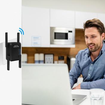 Extensor de Wi-Fi 1200Mbps (2.4G & 5G) com Porta Ethernet - Aumente o ...