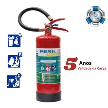 Extintor Incêndio Gold Pó Químico ABC de 4kg Resil (2A 20BC) - 5 Anos ...