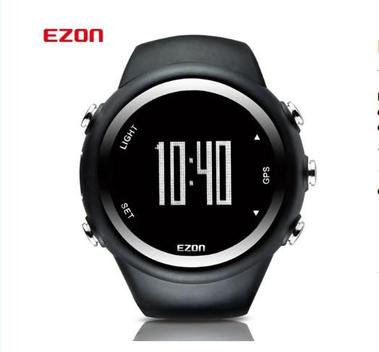 Ezon-t031 relógio de pulso esportivo digital masculino, gps, relógio de corrida, velocidade ...