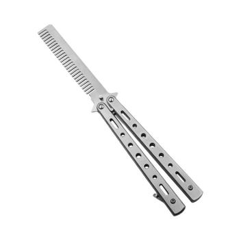 Faca Borboleta Dobrável De Aço Inoxidável, Pente, Barba, Bigode, Escova ...