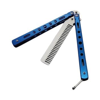 Faca Borboleta Dobrável De Aço Inoxidável, Pente, Barba, Bigode, Escova ...