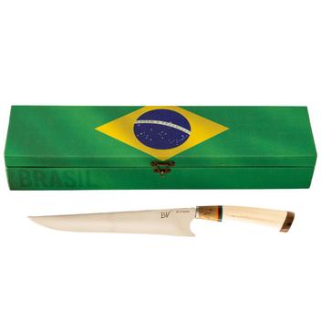 Faca BV Brasil 10 Pol. Aço Cirúrgico Artesanal cabo de Osso - BV FACAS ...