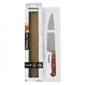 Faca Chef Line 8 Aço Ino Cabo Em Madeira - Original - Faca do Chef ...