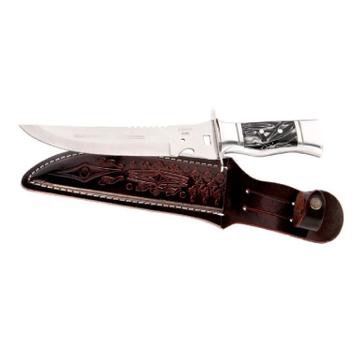 Faca de Aço Inox 8 Cimo Cabo de Alumínio Acrílico Com Bainha 2880/8 C/b ...