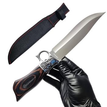 Faca Grande em Inox com Cabo de Madeira Estilo e Funcionalidade ...