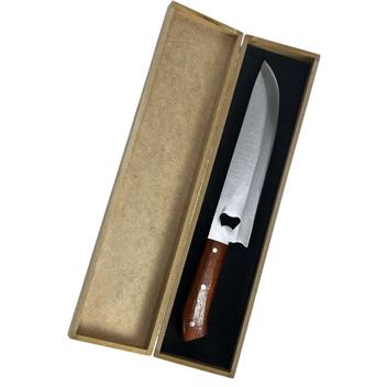 Faca Premium Grande Cabo Madeira Aço Cirúrgico Com Caixa Não Enferruja ...