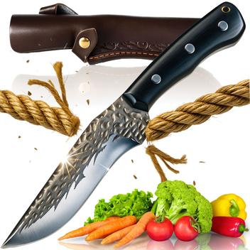 Faca Rústica Churrasco Artesanal Ful Tang Inox 25cm C Bainha ...