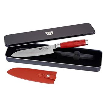 Faca Santoku GRÄWE Damascus - Lâmina de 17,5cm com Cabo de Madeira ...