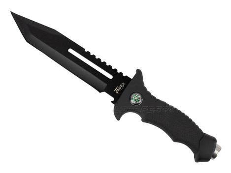Faca Tática Taue Black 708A C/ Bússola e Bainha (31cm) - Faca ...