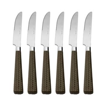 Facas De Mesa Rattan Prata 6 Peças Mimo Style - Faca de Mesa - Magazine ...