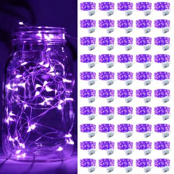 Fairy Lights ZGWJ 20 Mini LED operado por bateria, 7 pés, roxo x50 - Cordão de Luz - Magazine Luiza